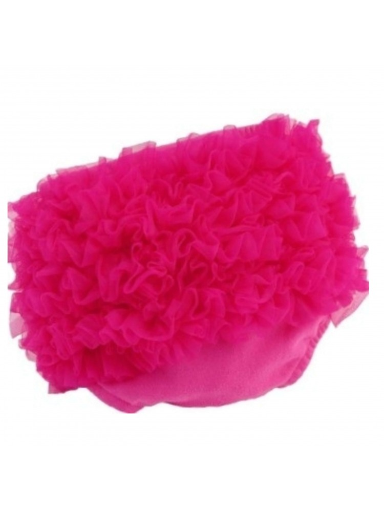 Baby Cotton Frilly Pants Fuchsia